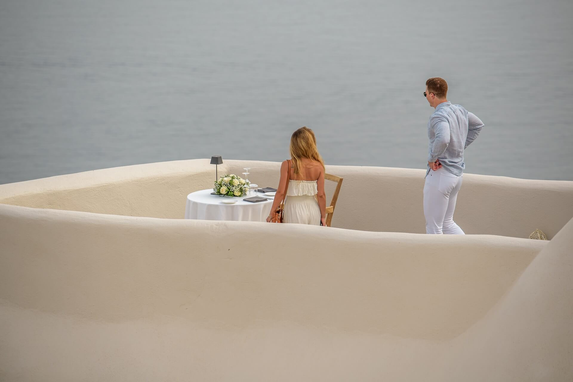 Private Balcony Proposal in Santorini - Local Lens